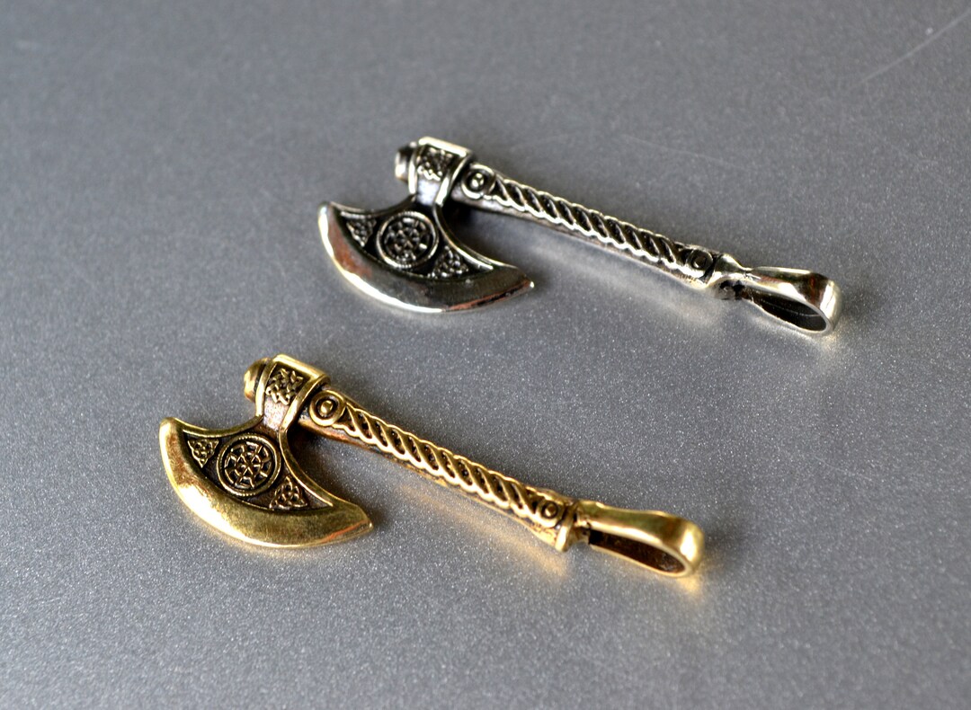 Viking Axe Necklace, Men's Woman's Axe Pendant, EDC Supply Paracord ...