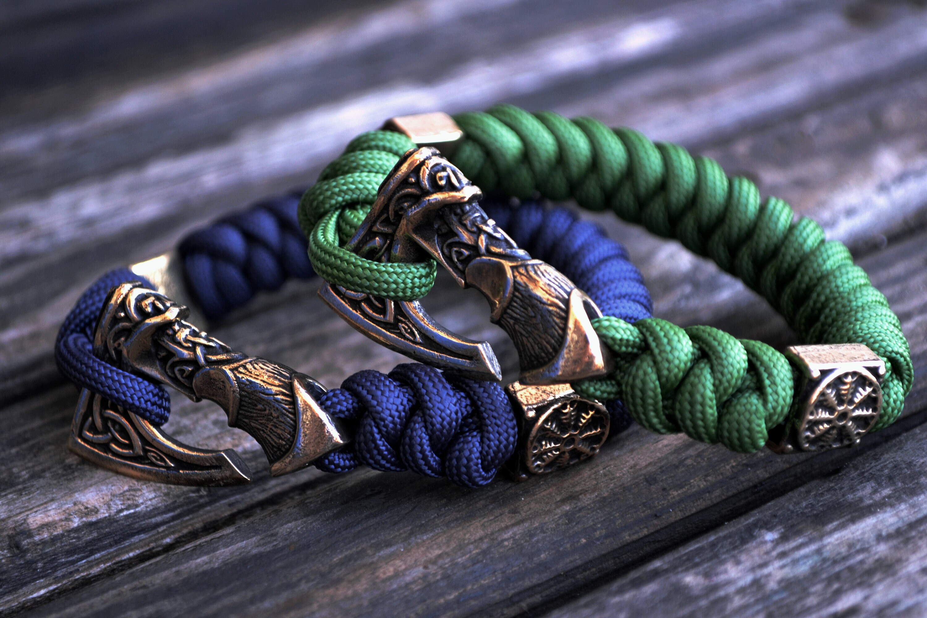 Paracord Viking Bracelet With Axe of Perun Black-army Green | Etsy
