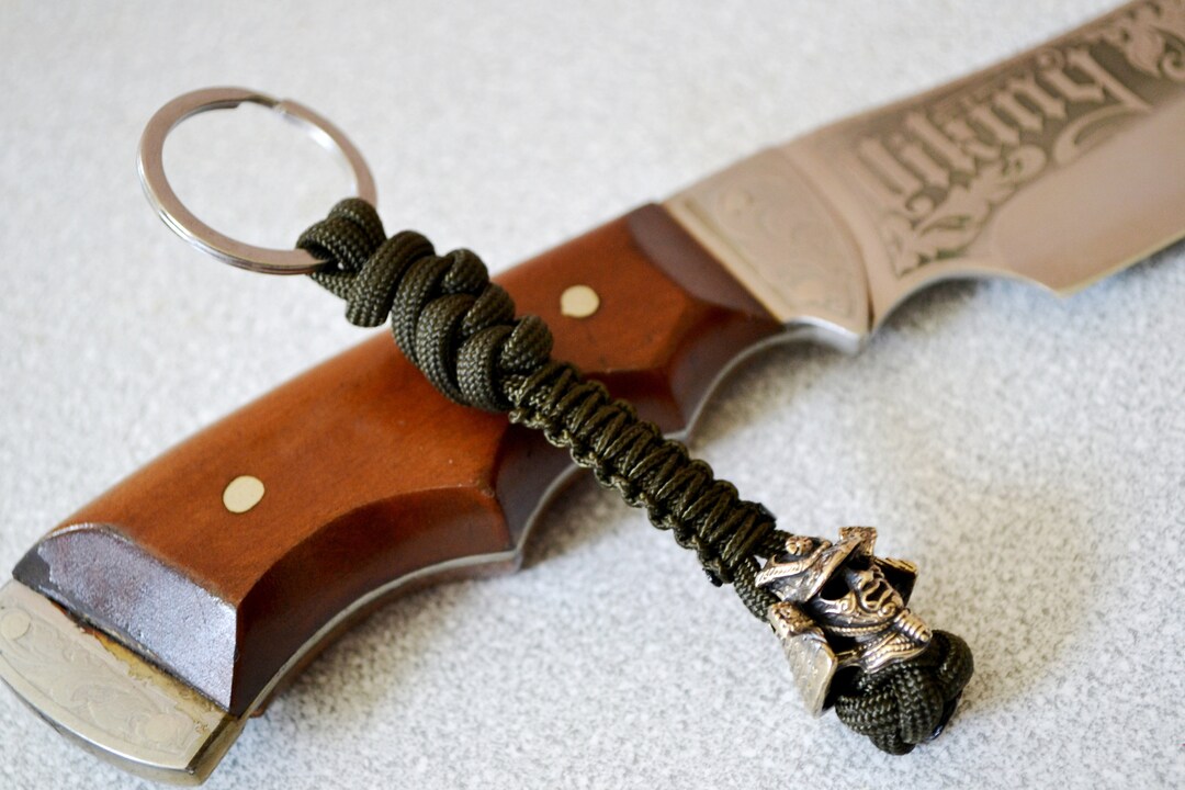 Samurai Keychain for Men, Mens Gift, Stand With Ukraine, Brass Beads ...