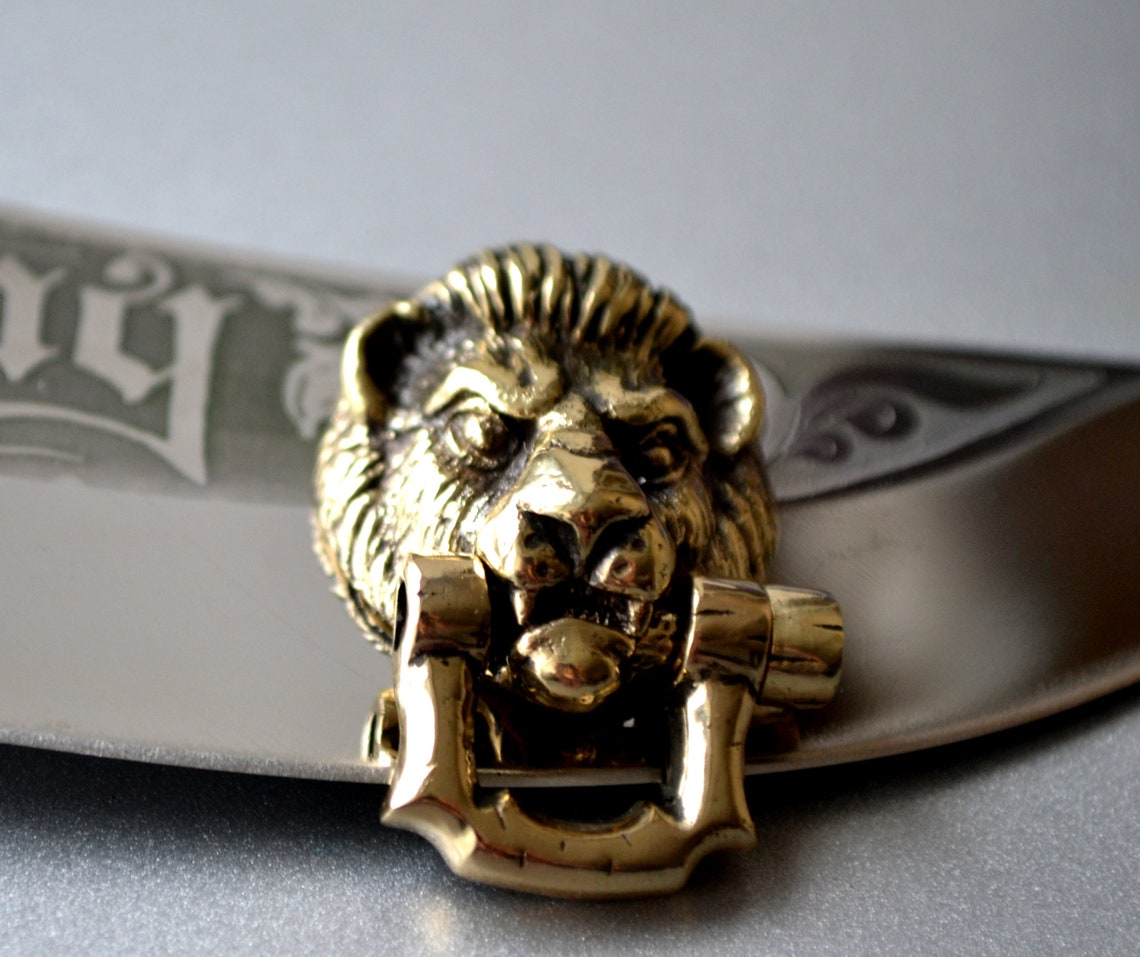 Lion Head Brass Shackle Unique Handmade Casted Shackle for | Etsy