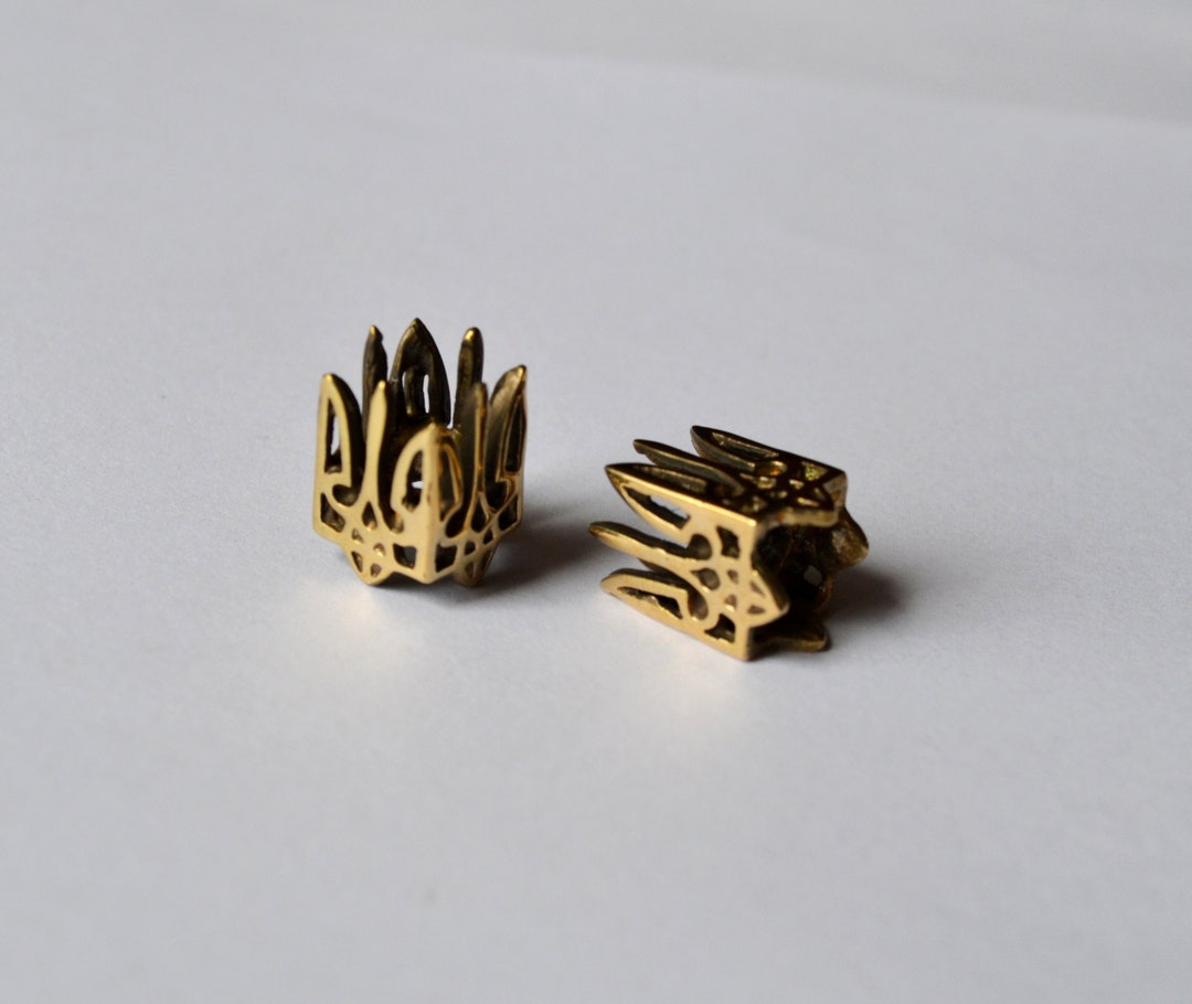 Ukrainian Trident Bead, Ukrainian Symbol, Paracord Brass Bead, Knife ...