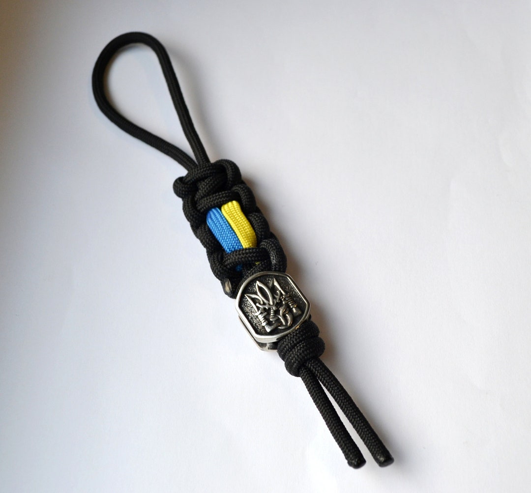 Ukrainian Knife Lanyard Trident Key Chain Trident Brass - Etsy
