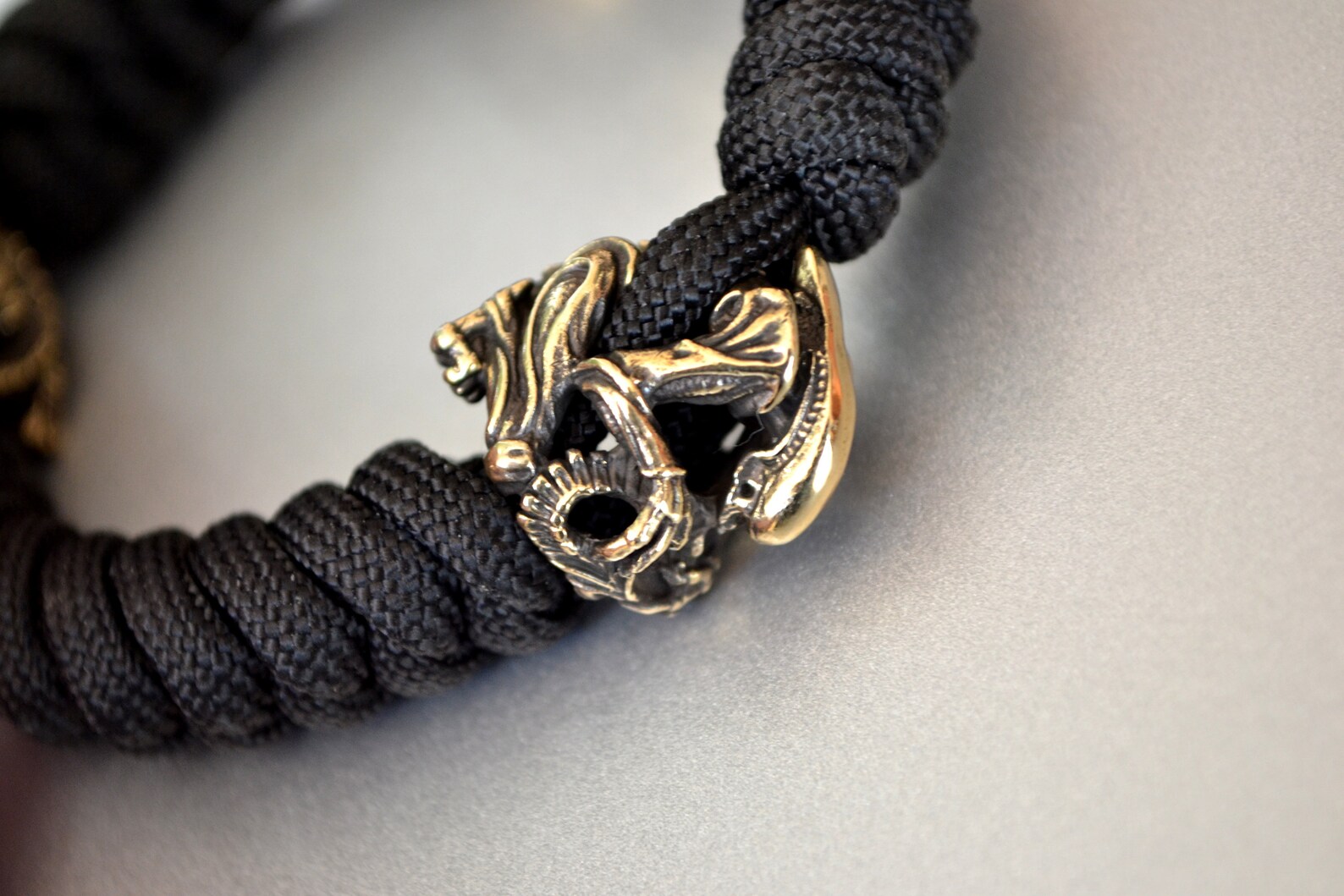 Paracord Bracelet With Predator Alien Brass Clasp Gift for | Etsy