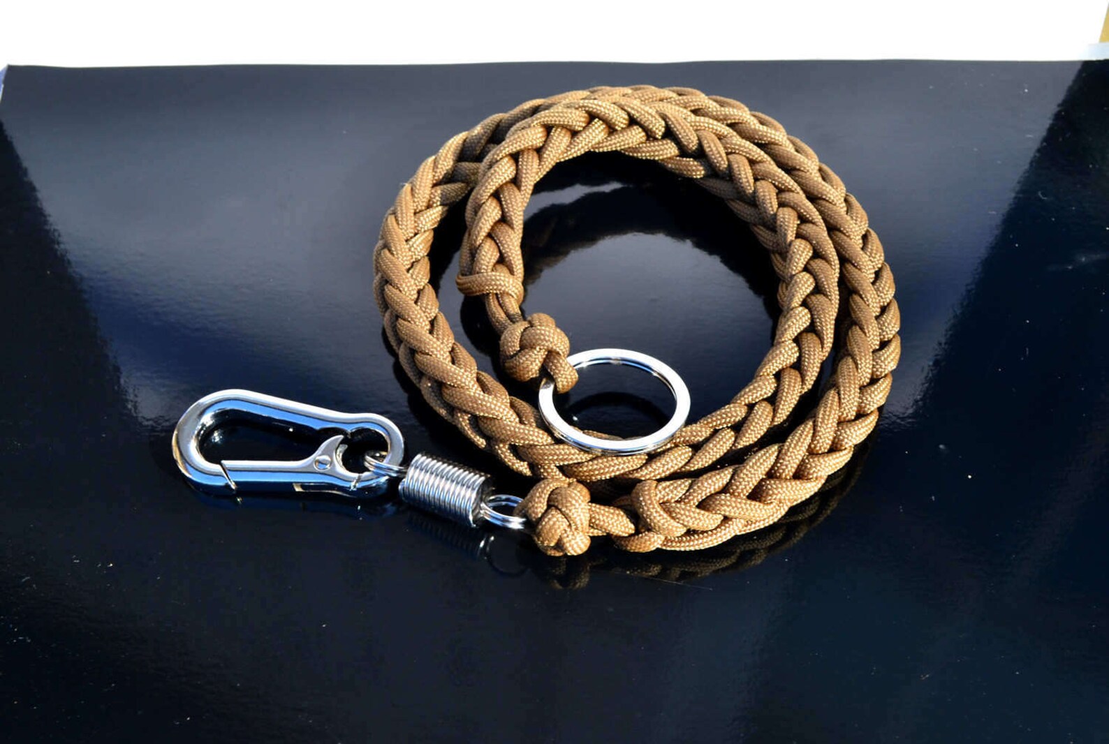 Wallet Paracord Chain/lanyard Brown Wallet Chain With - Etsy Canada