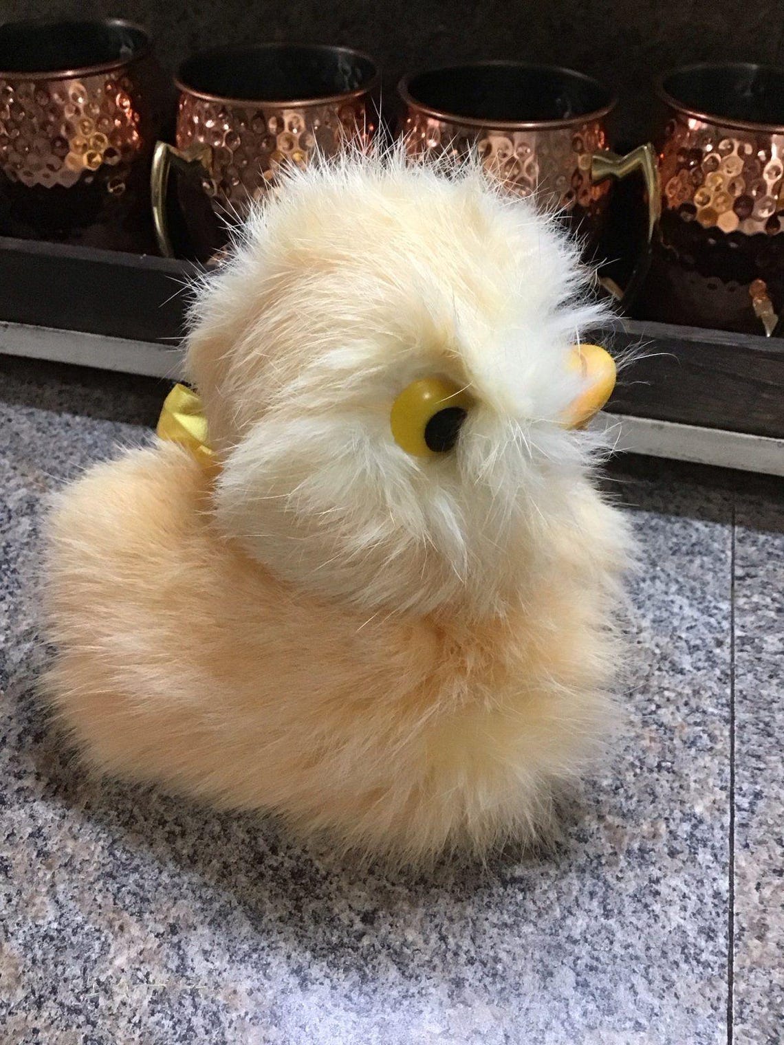 Vintage Rubber Bill Stuffed Animal Fluffy Yellow Duckling - Etsy