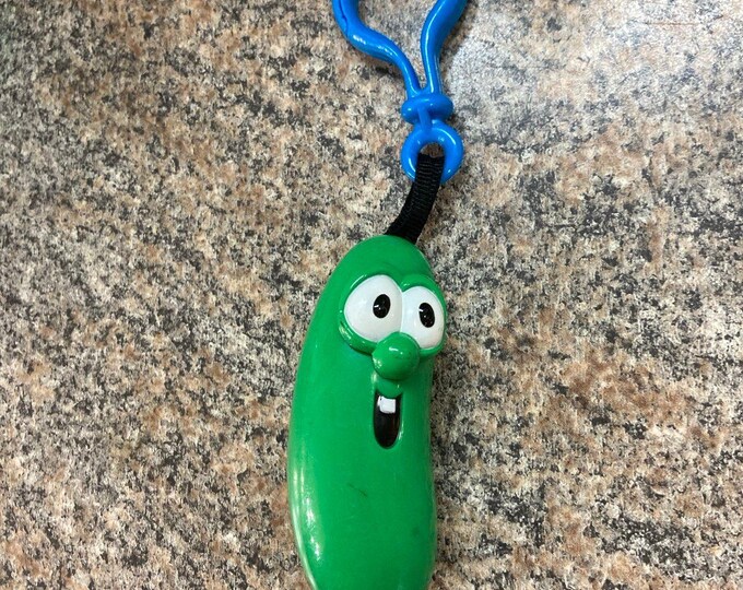 Vintage 2000 Veggietales Larry the Cucumber Talking Backpack Clip by ...