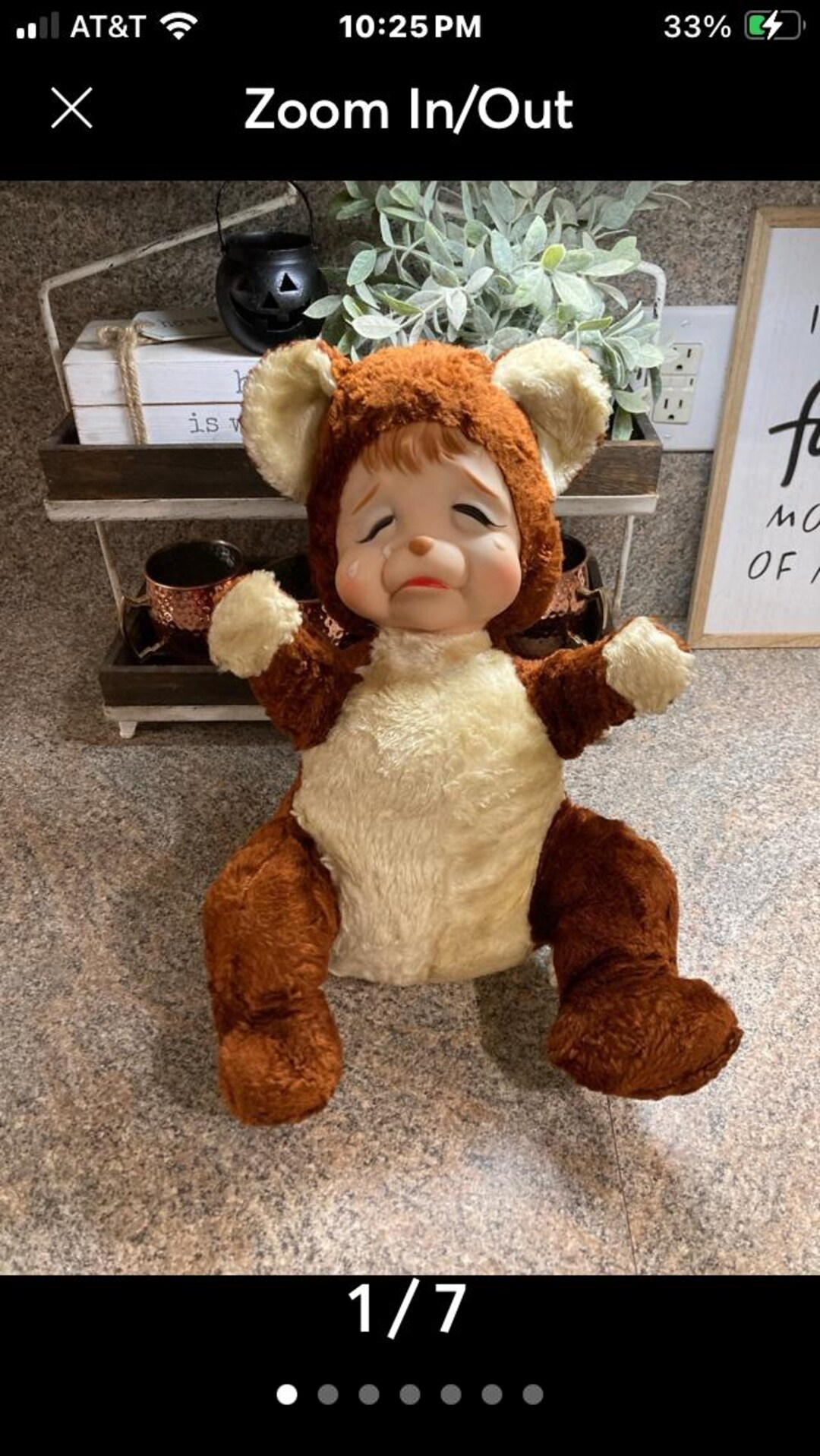 Vintage Star Creation, Rushton, Crying, Sad, Bear, Stuffed Animal, Doll ...