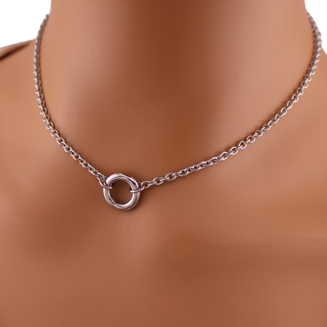 O Ring Submissive Collar 24/7 Wear Locking Necklace - Etsy