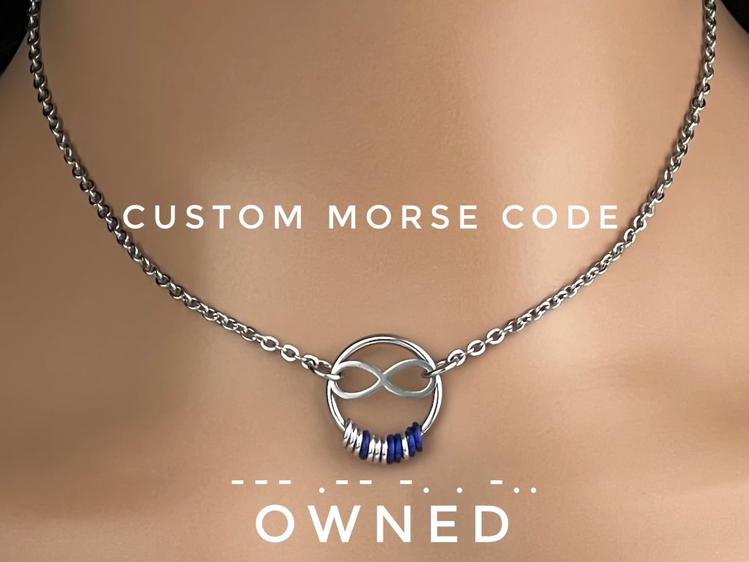 O Ring Day Collar Infinity Morse Code Necklace - Etsy