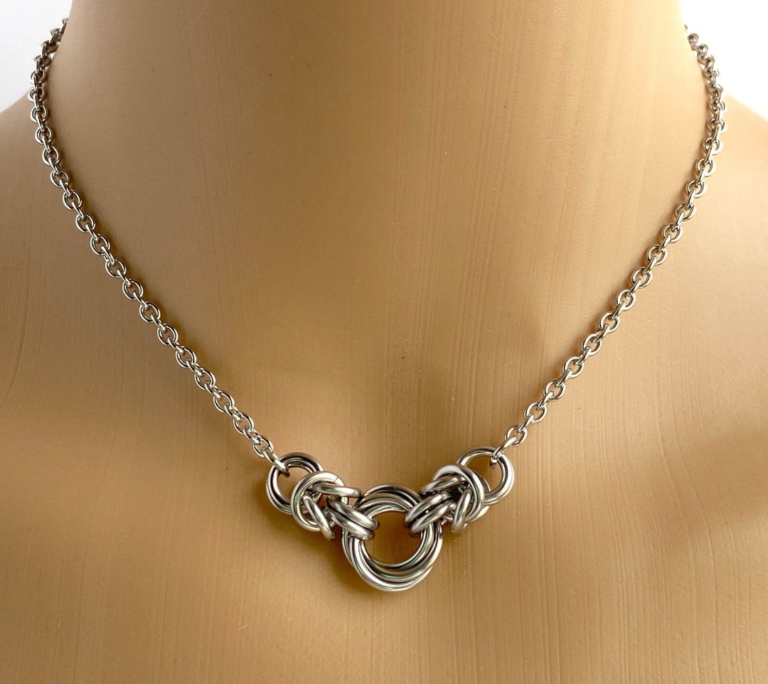 Eternity Collar Necklace: Stainless Steel O Ring, Locking Options - Etsy