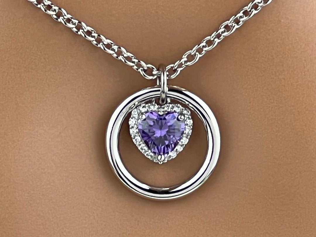 Amethyst Day Collar, Sterling Silver O Ring Day Collar Necklace - Etsy