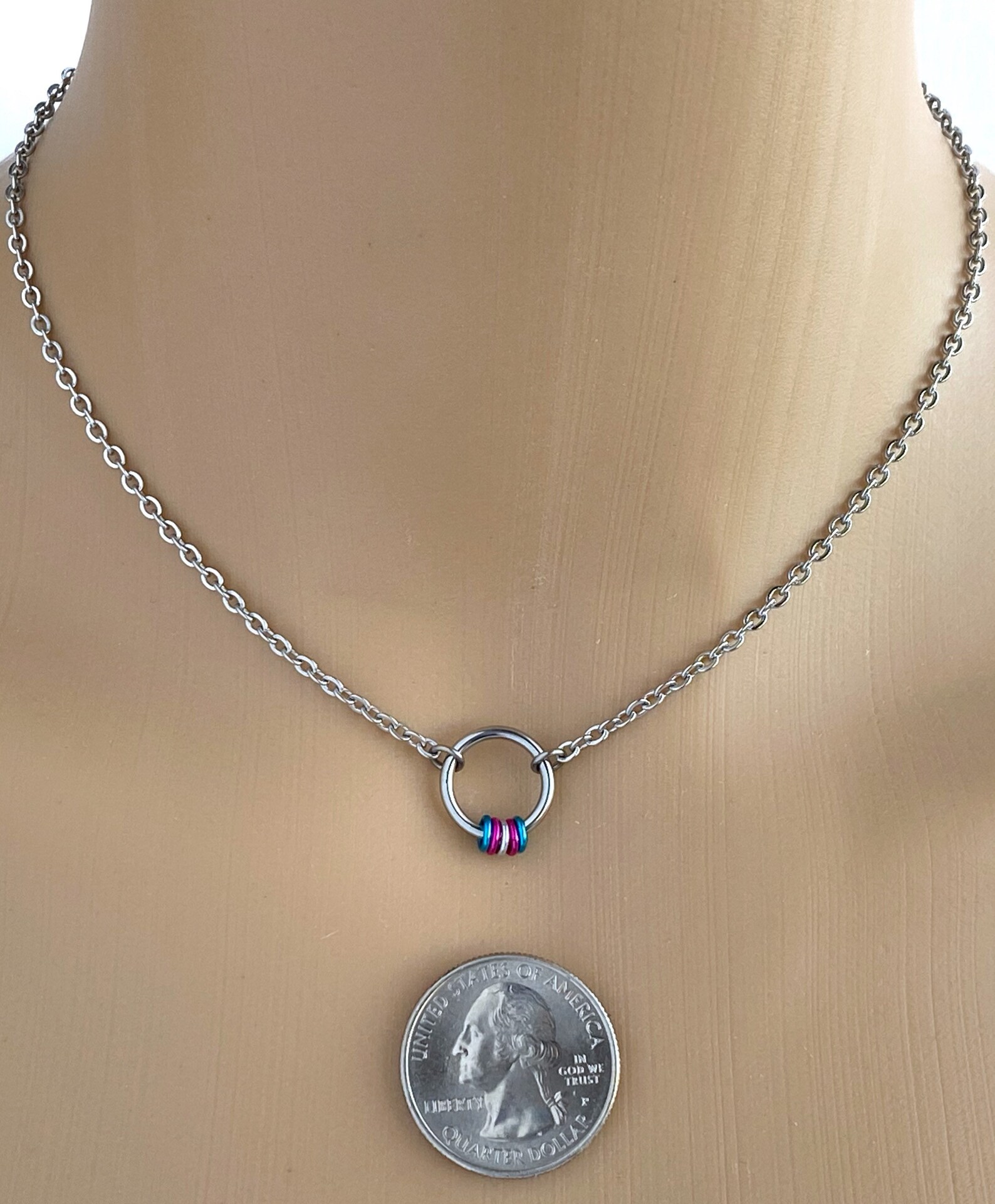 Transgender Pride Necklace 24/7 Wear Non Tarnish LGBTQ - Etsy