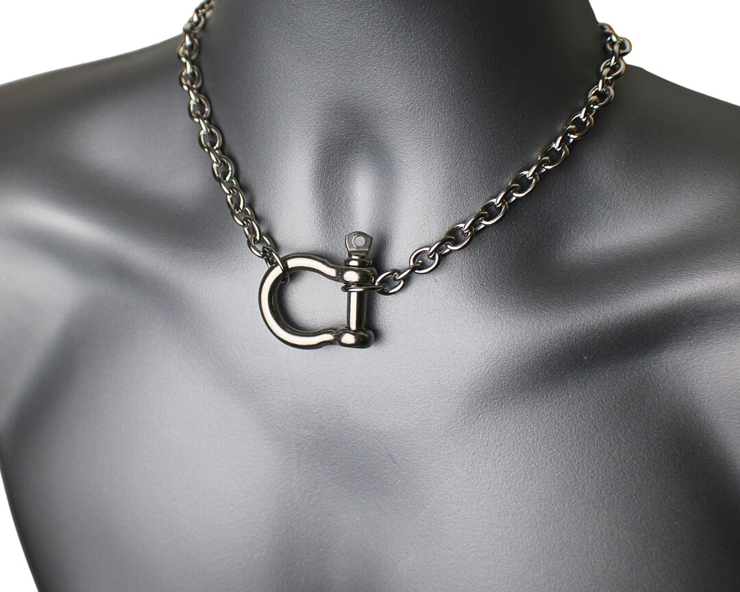 Submissive Collar Shackle Necklace for Him - Etsy