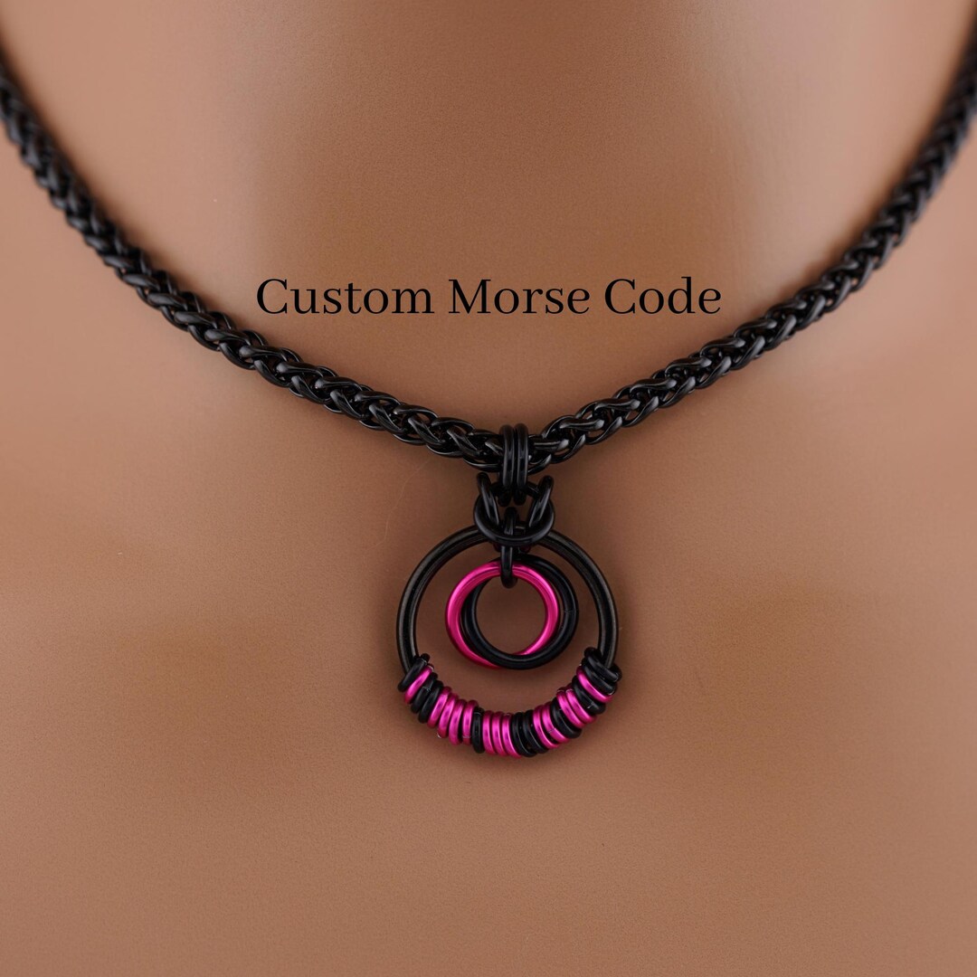 Custom Morse Code BDSM Collar – Discreet D/s O-ring Necklace - Etsy
