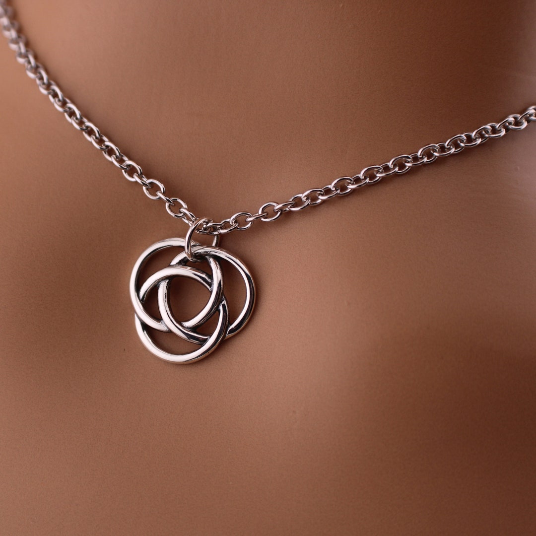 Celtic Infinity Love Knot Circles Necklace Sterling Silver - Etsy