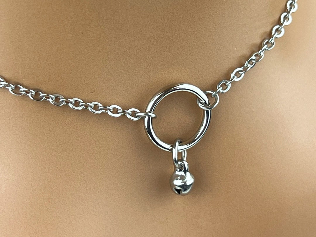 Discreet Submissive Day Collar - Eternity O Ring With Slave Bell - Etsy ...