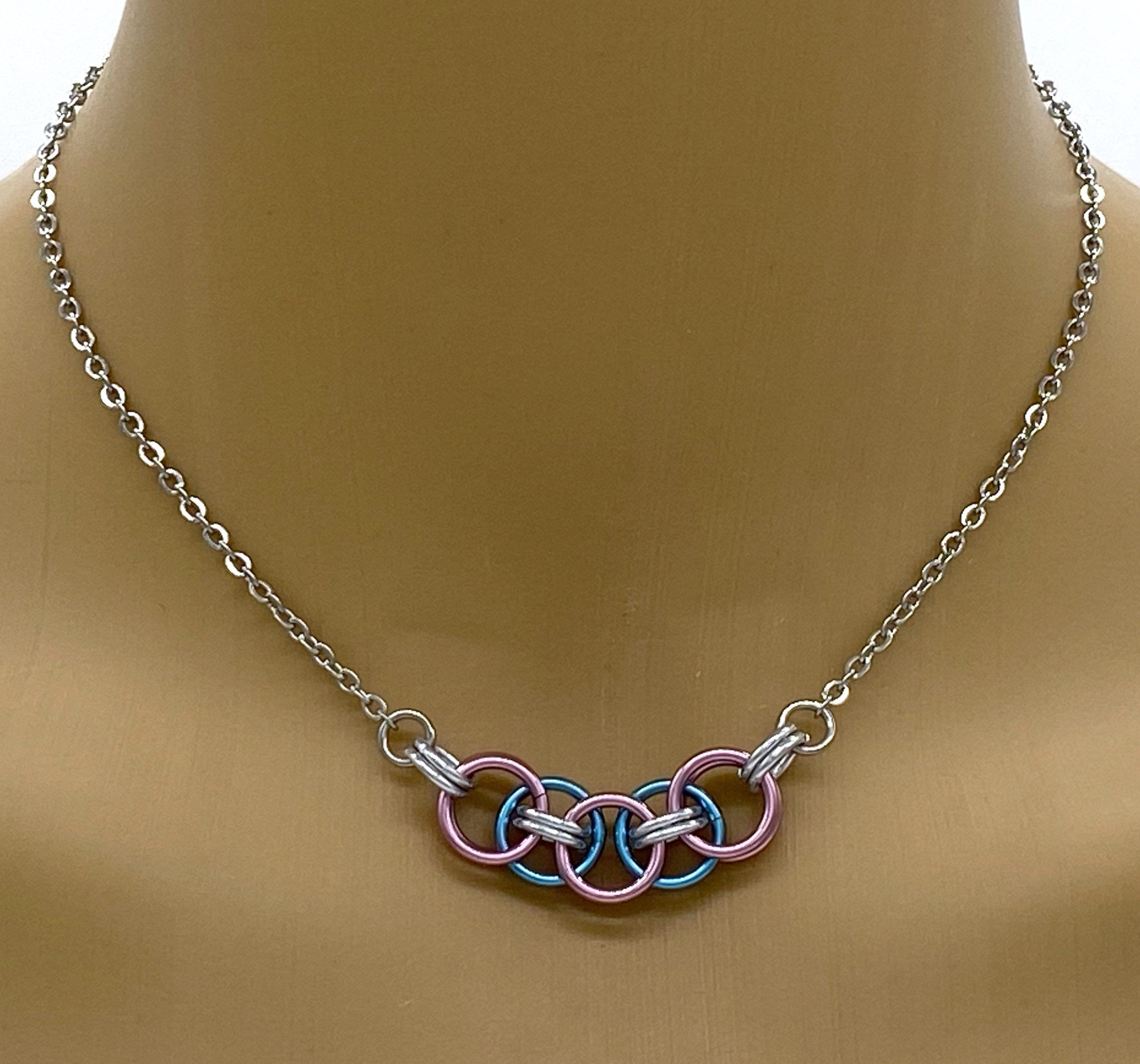Transgender Necklace LGBTQ Trans Pride Necklace 24/7 Wear | Etsy