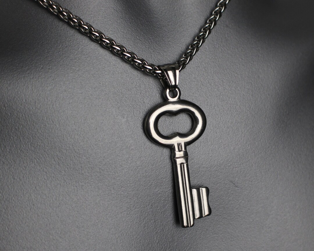 Dominant Key Necklace, Men's Jewelry (power Symbol, Stainless Steel) - Etsy