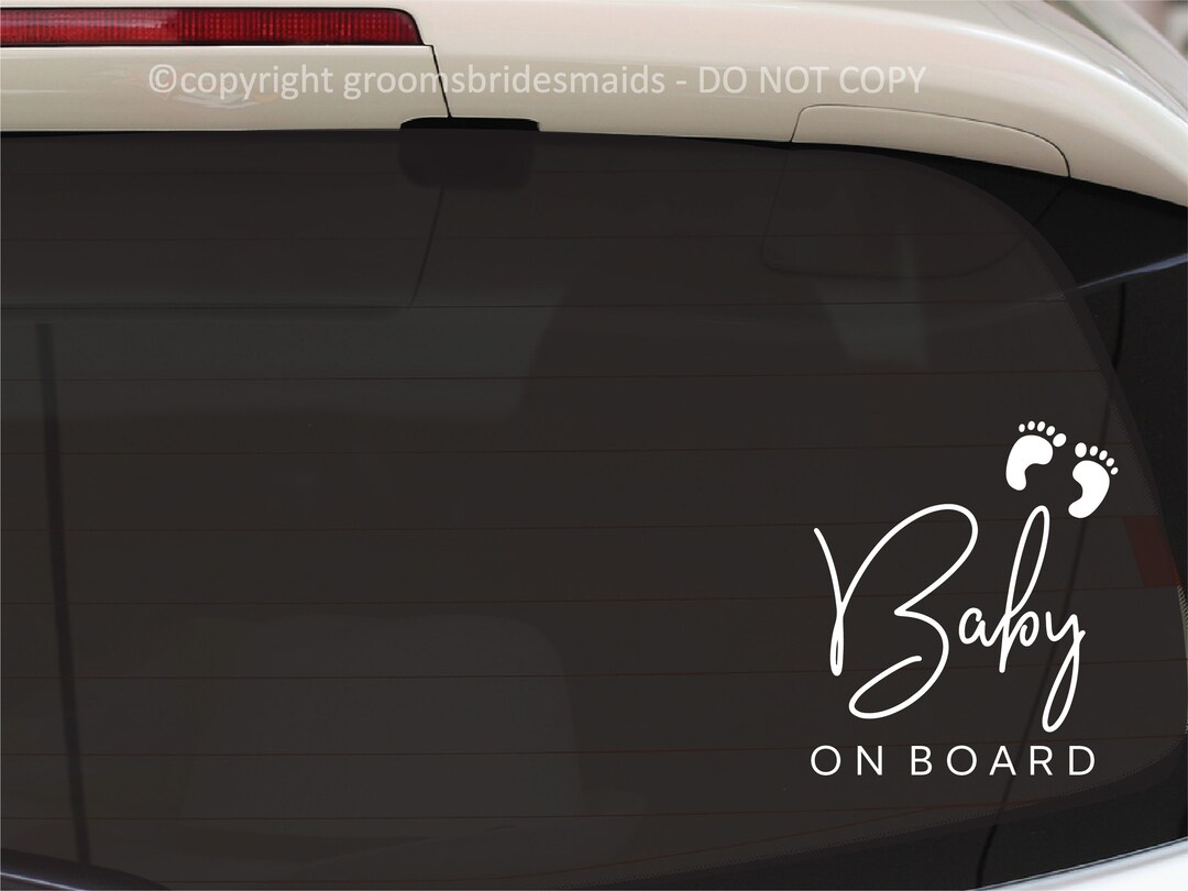 Baby on Board Car Decal Footprints Baby Bumper Sticker Vinyl Baby Car ...