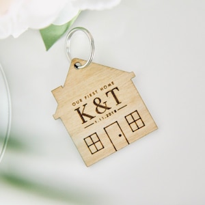 Our First Home Keychain Our New Home Keyring Housewarming Gift New Home ...