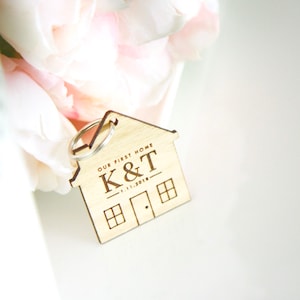 Our First Home Keychain Our New Home Keyring Housewarming Gift New Home ...