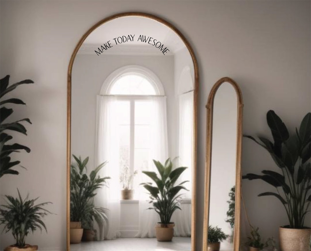 Positive Affirmations Make Today Awesome Mirror Decal Home Decor Mirror ...