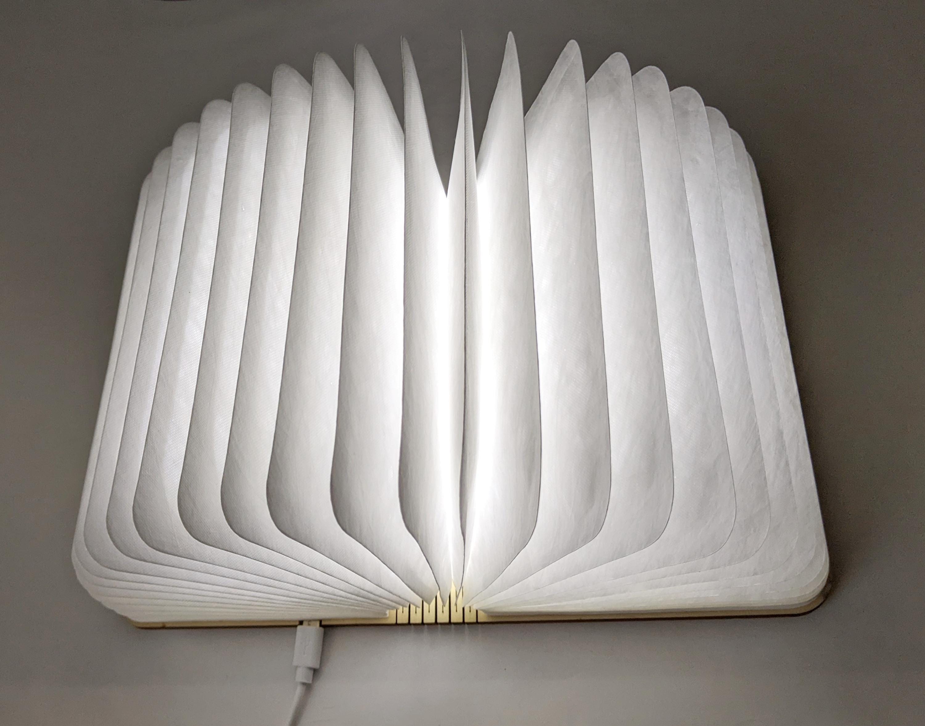 LED Wooden Book Lamp Folding Accordion USB Charging New in Box Home ...