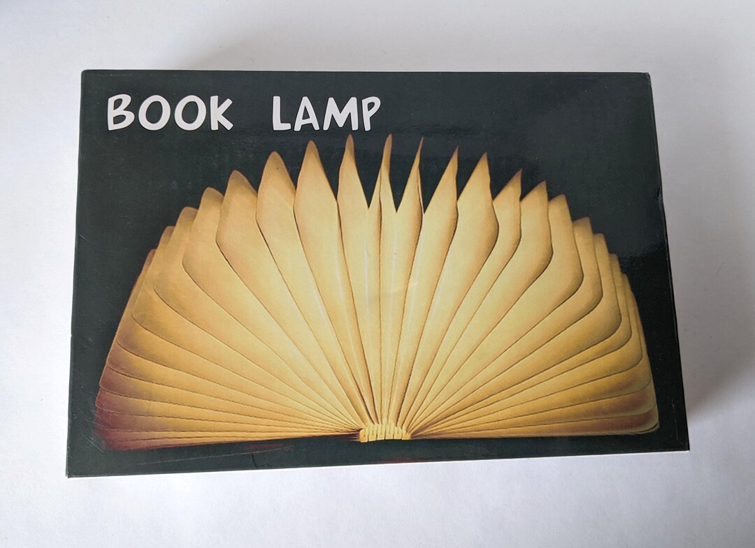 LED Wooden Book Lamp Folding Accordion USB Charging New in Box Home ...