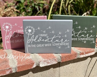 I Want Adventure in the Great Wide Somewhere - Etsy
