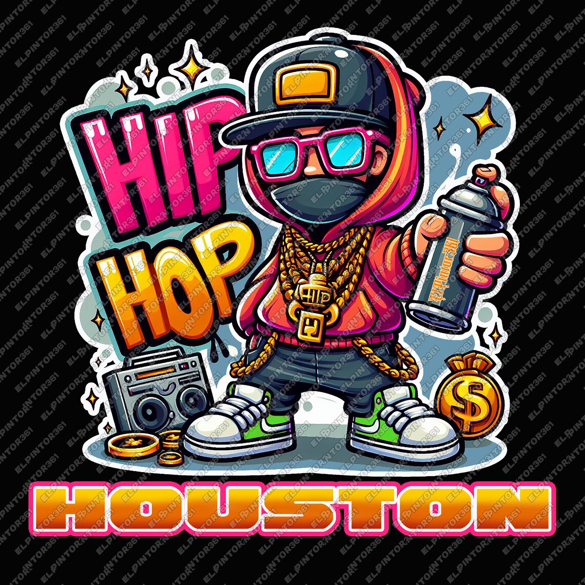 Hip Hop Houston Png Graffiti Houston Png Cool Hip Hop Png - Etsy