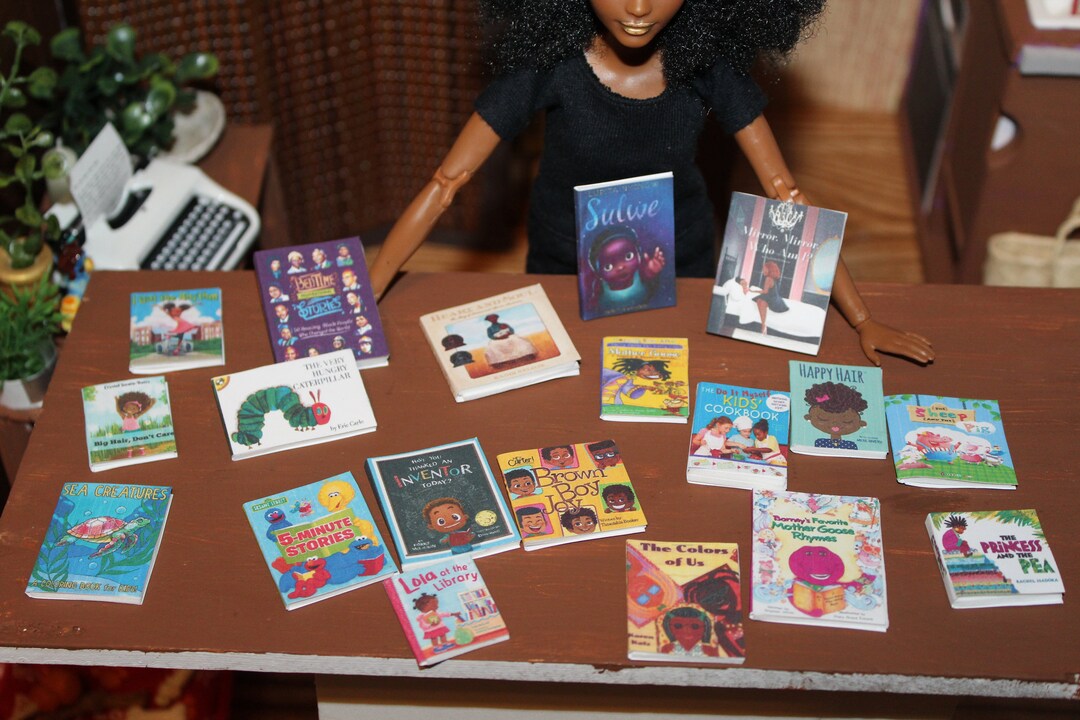 Fashion Doll Sized FAUX BOOK LOT 1:6 Th Scale Diorama Prop Playscale ...