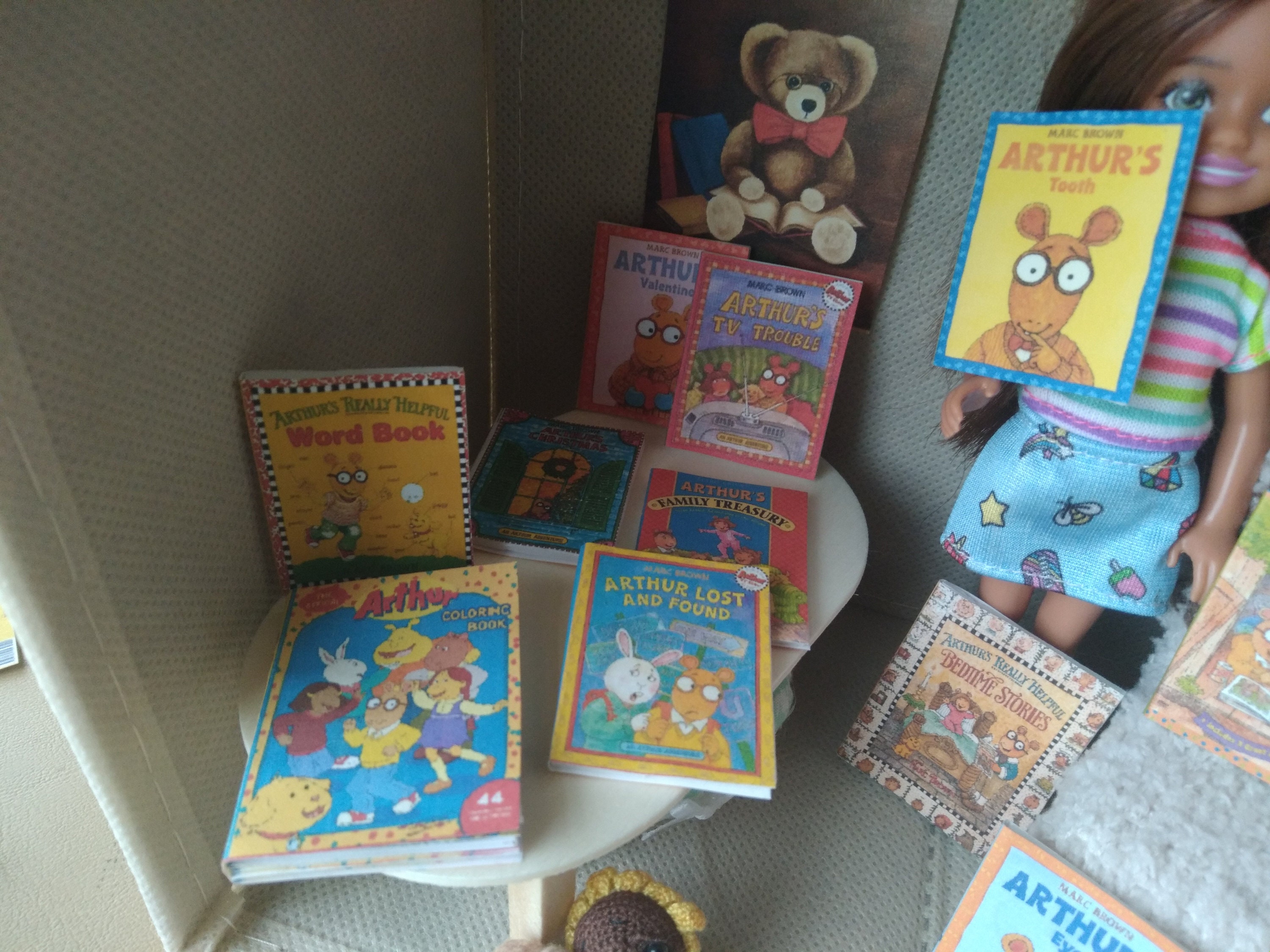 Fashion Doll Sized FAUX CHILDREN'S BOOK Lot 1:6 Th Scale Diorama Prop ...