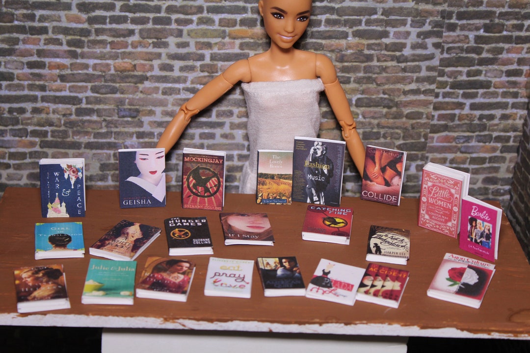 Fashion Doll Sized FAUX BOOK LOT 1:6 Th Scale Diorama Prop Playscale ...