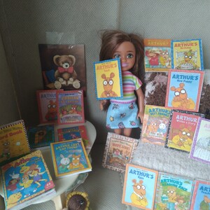 Fashion Doll Sized FAUX CHILDREN'S BOOK Lot 1:6 Th Scale Diorama Prop ...
