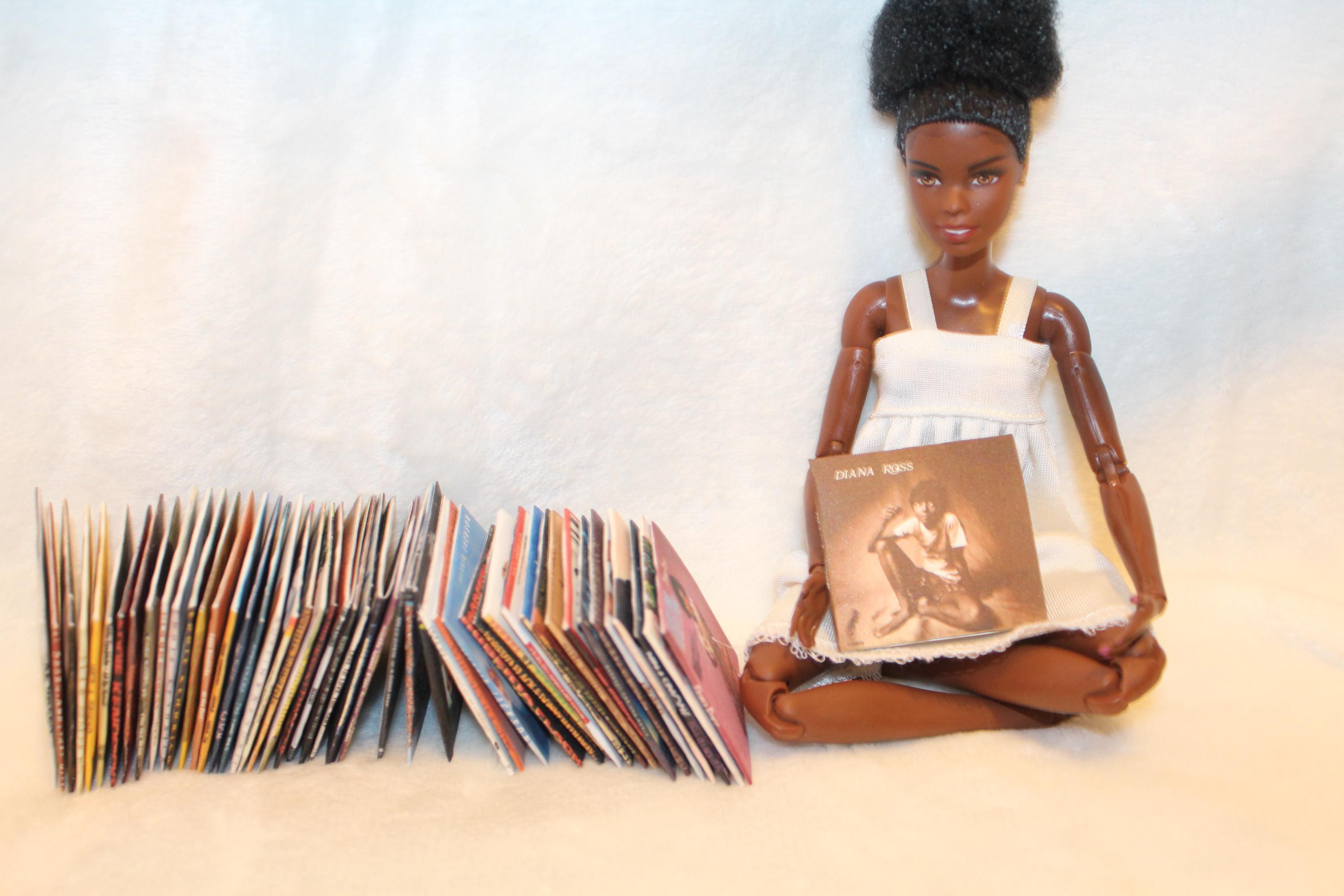 Fashion Doll 50 RECORD Sleeves Lot 1:6 Handmade Dollhouse Miniatures 1/ ...