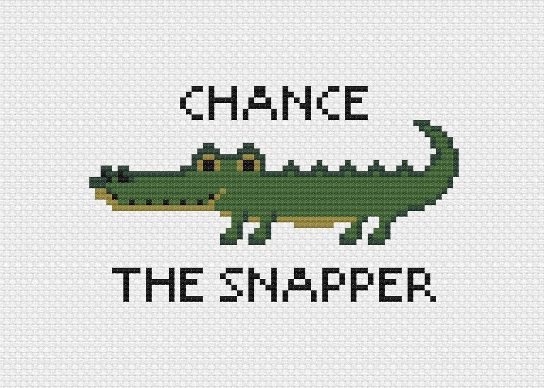 Chance the Snapper Alligator Cross Stitch Pattern PDF Digital Download ...