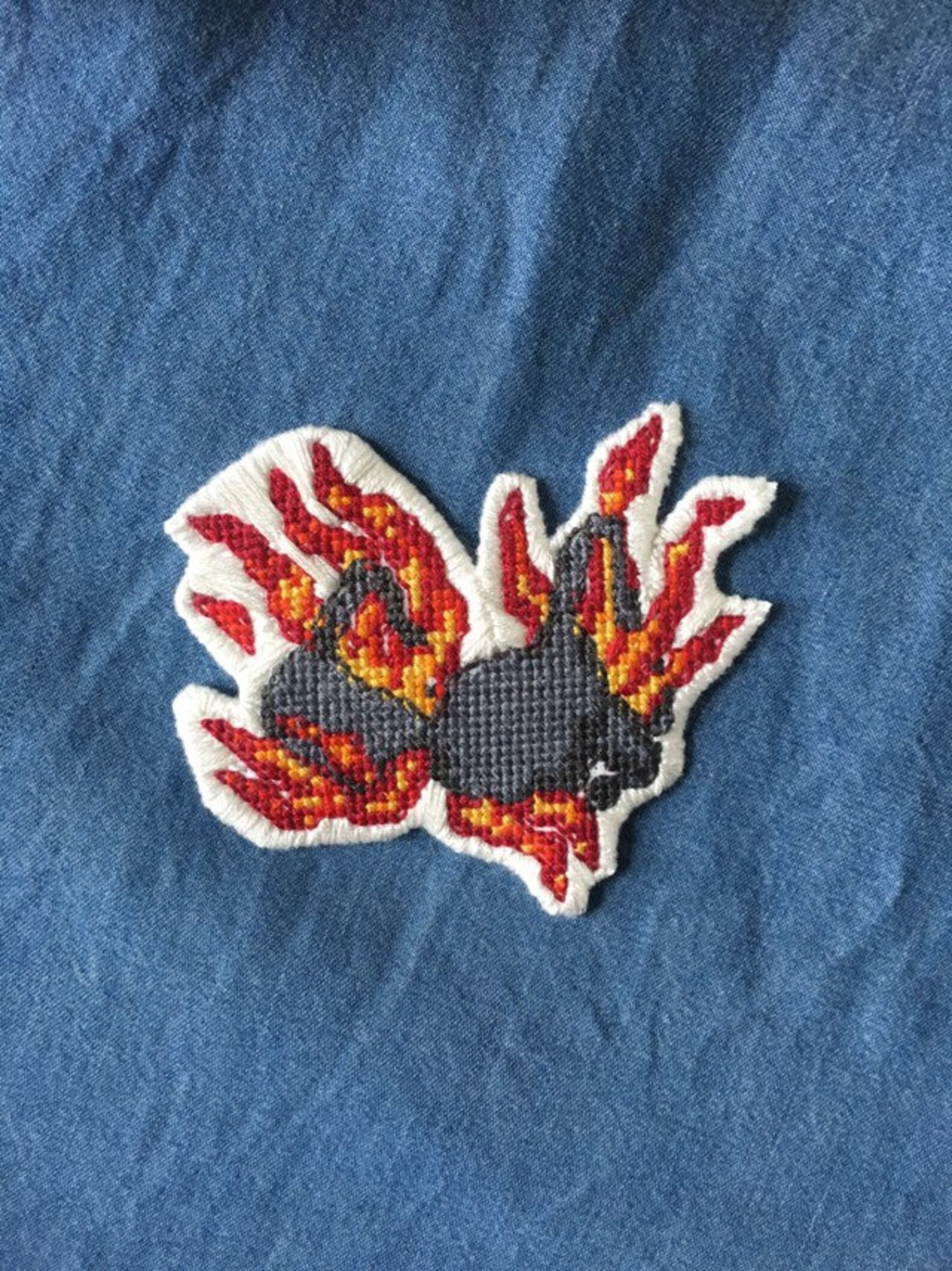 Burning Bra Patch Bra on Fire Sew-on Patch Handmade Patch - Etsy