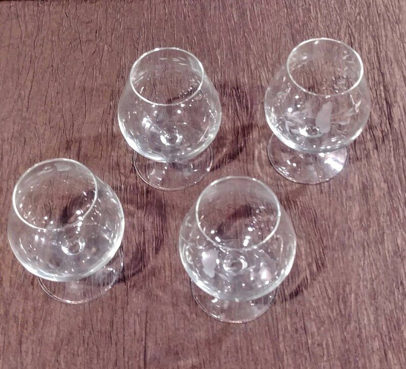 Set of 4 Princess House Heritage Crystal Brandy Snifter Glasses - Etsy