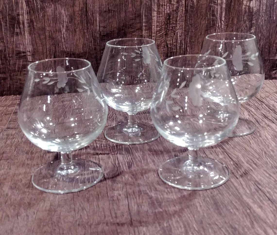 Set of 4 Princess House Heritage Crystal Brandy Snifter - Etsy