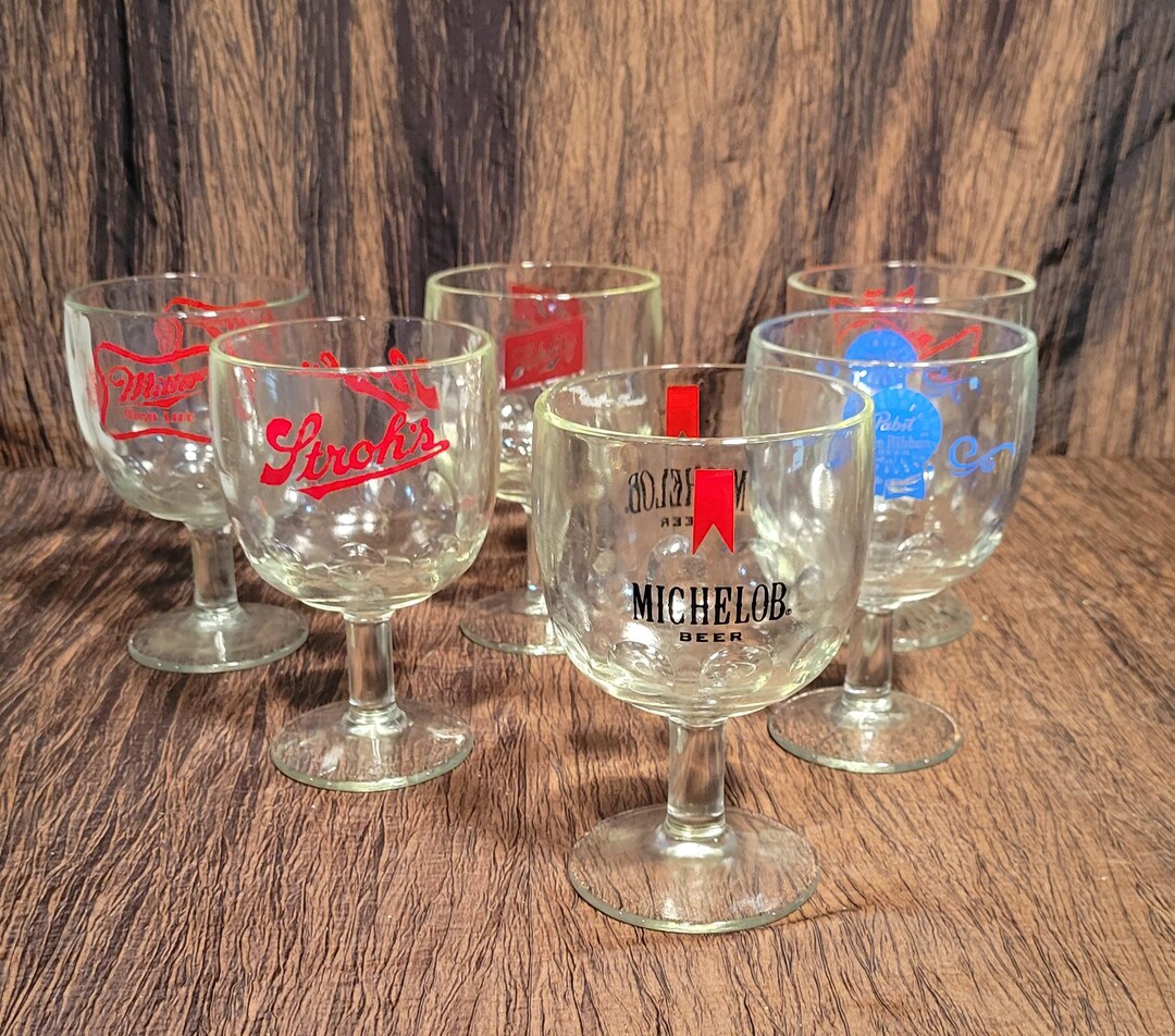 Set of 6 Different Brands Beer Goblets 6