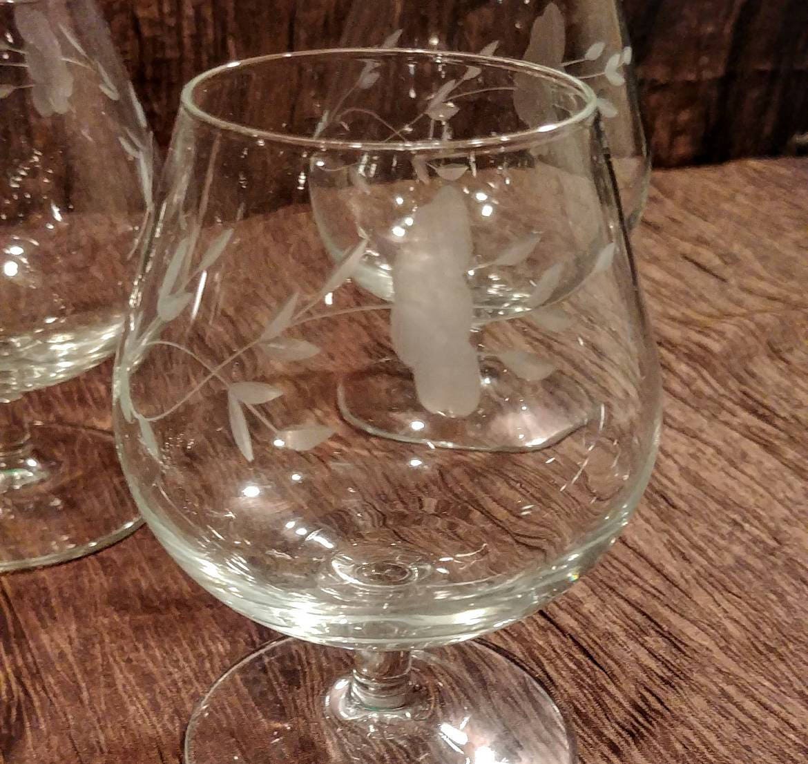 Set of 4 Princess House Heritage Crystal Brandy Snifter Glasses - Etsy