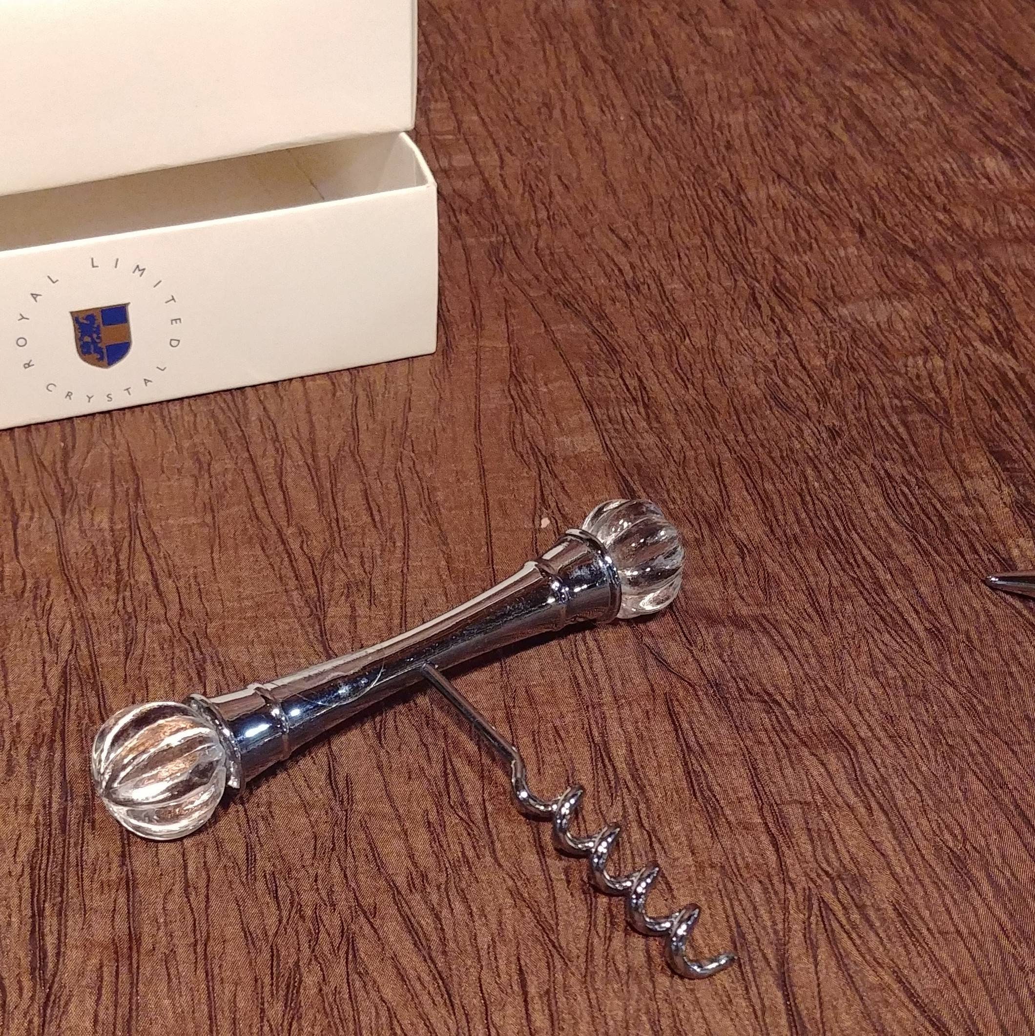 3 Piece Royal Limited Crystal Bar Set, 1 Cork Screw 2 Wine Stoppers - Etsy