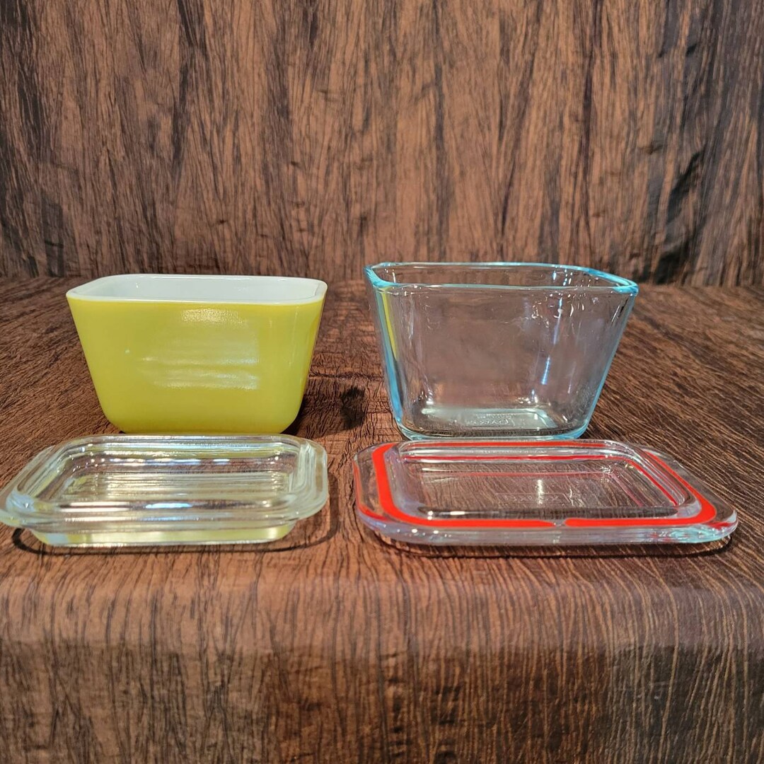 Set of 2 Pyrex Refrigerator Jars With Lids - Etsy