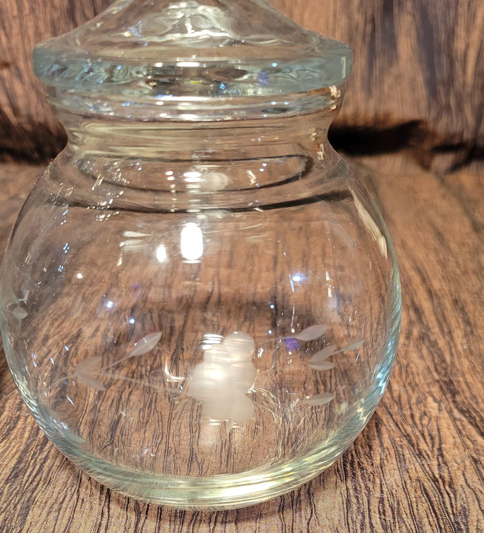 Set of 2 Princess House Heritage Jars With Lids, Candy and Cotton Ball ...