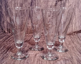Princess House Glassware / Pilsner Crystal Stemware/ Set of 2 Glasses ...