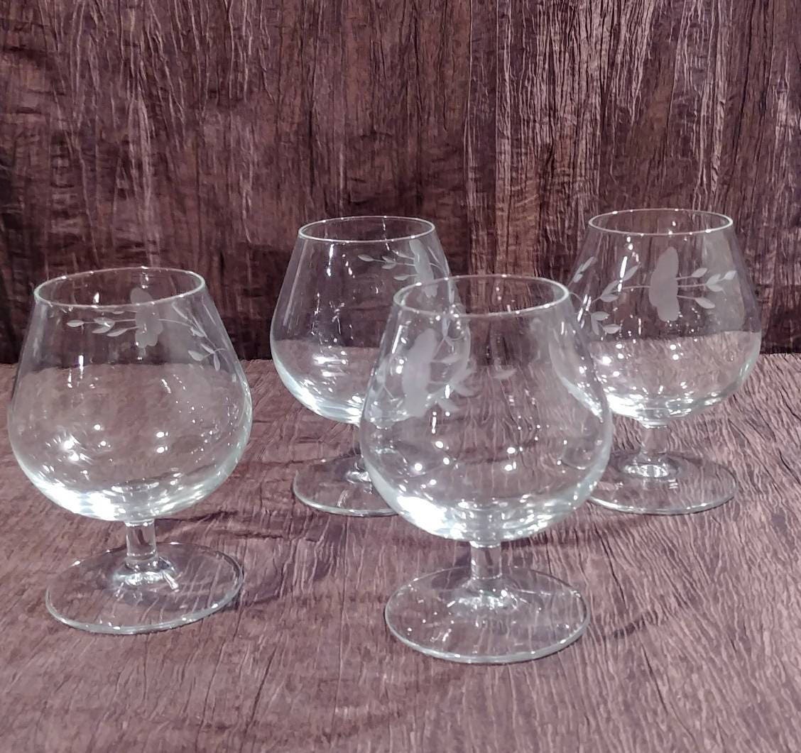 Set of 4 Princess House Heritage Crystal Brandy Snifter - Etsy