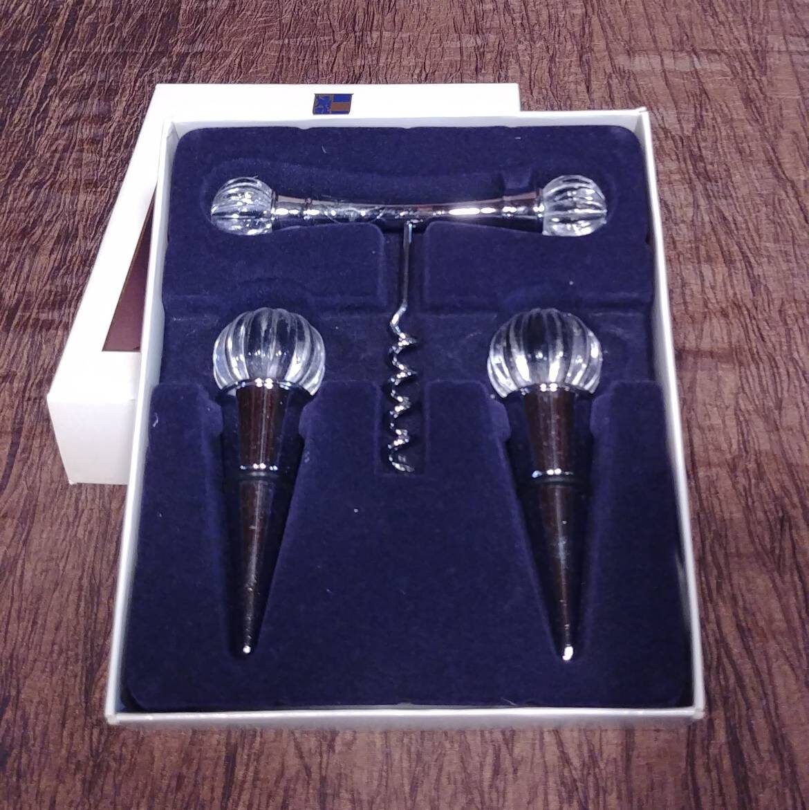 3 Piece Royal Limited Crystal Bar Set, 1 Cork Screw 2 Wine Stoppers - Etsy