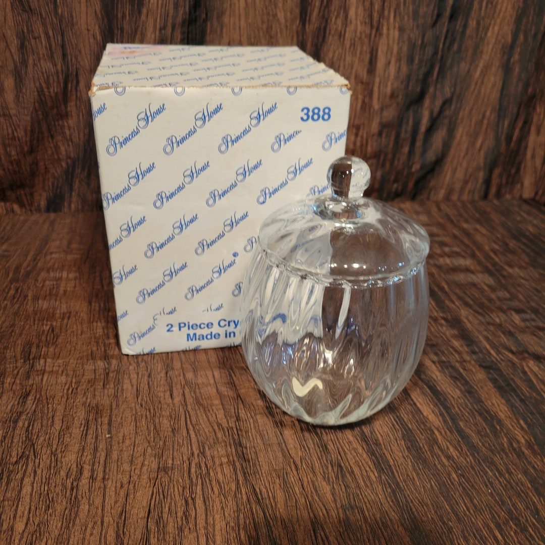 Princess House Optic Waves Crystal Round Jar With Lid 7 1/2" - Etsy