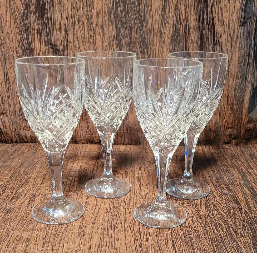 Set of 4 Vintage Godinger Dublin Crystal Wine Glasses - Etsy