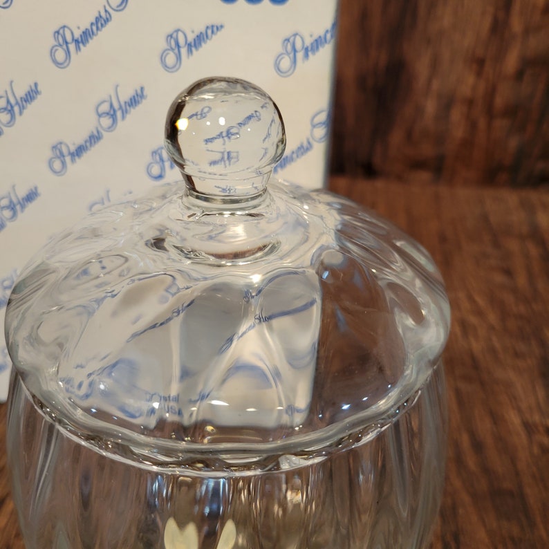 Princess House Optic Waves Crystal Round Jar With Lid 7 1/2" - Etsy